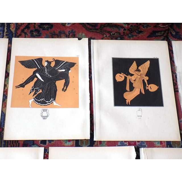 Antique Early 19th Century Large Folio Neoclassical Greek Vase Motif ...