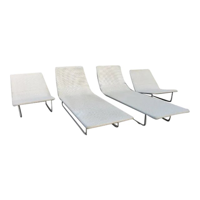 Vintage Modern Italian 2 Sand and 2 Surf Sun Loungers by Francesco Rota ...