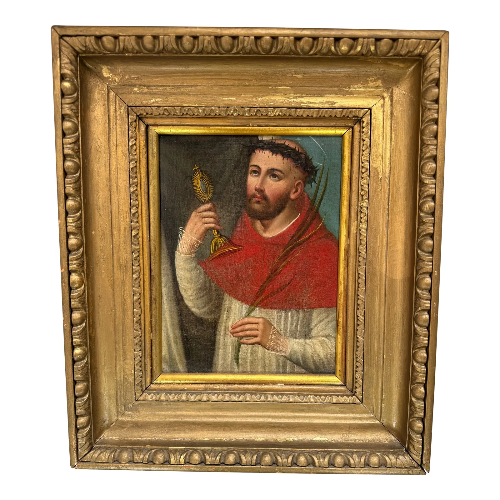 18th-Century Spanish Religious Oil Painting | Baroque Saint With ...
