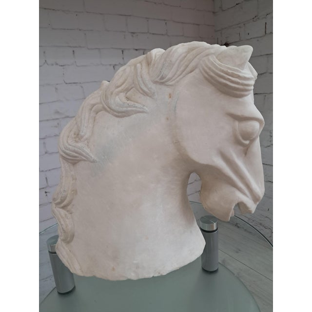 Large Vintage Horse Head Bust Sculpture, 1978 | Chairish