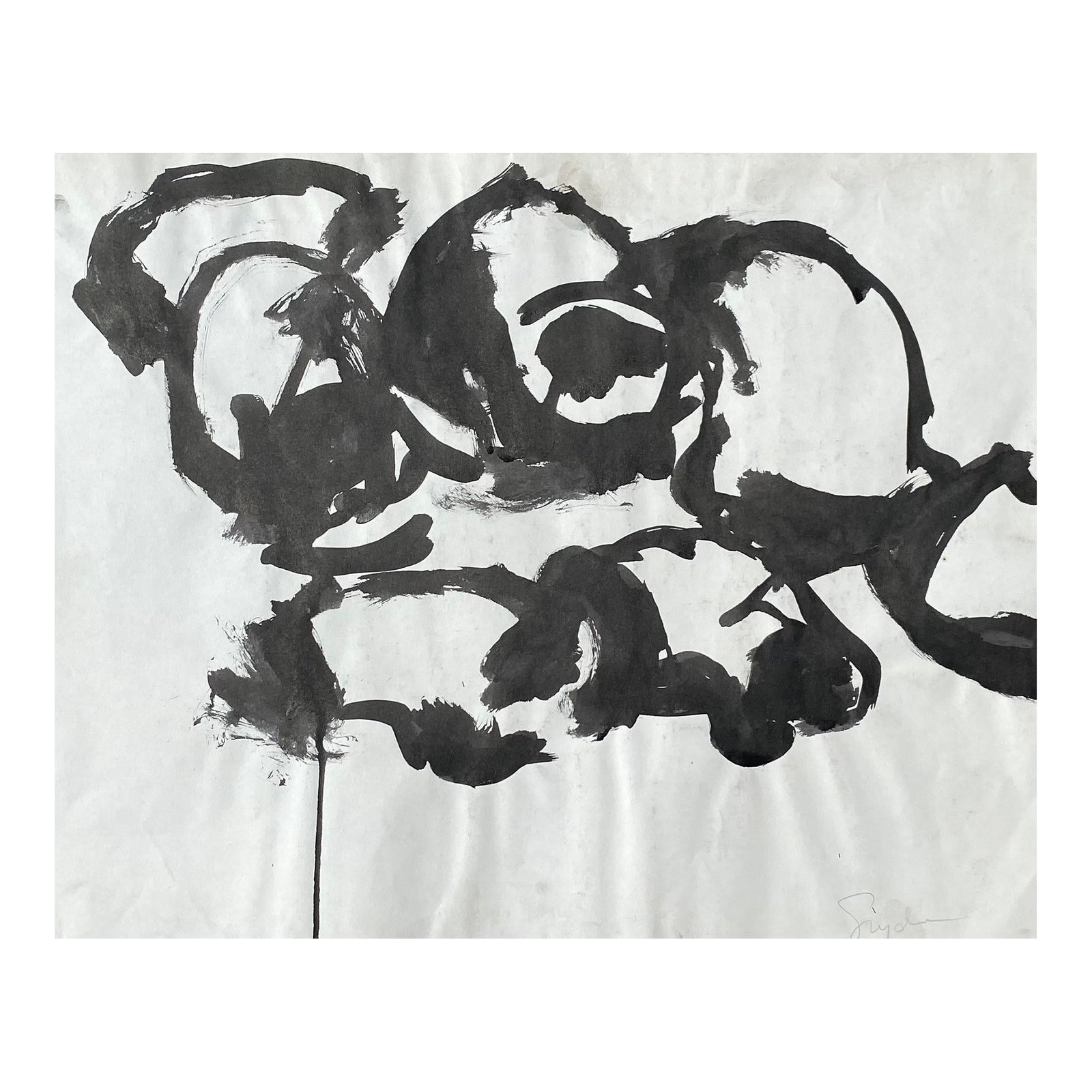 Richard Snyder Abstract Painting on Paper | Chairish