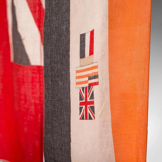4 Vintage Empirical Embassy Flags With Oak Mount | Chairish