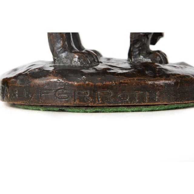 Authentic Frederick Roth "Hissing Cat" (1913) Bronze Sculpture, Gorham ...