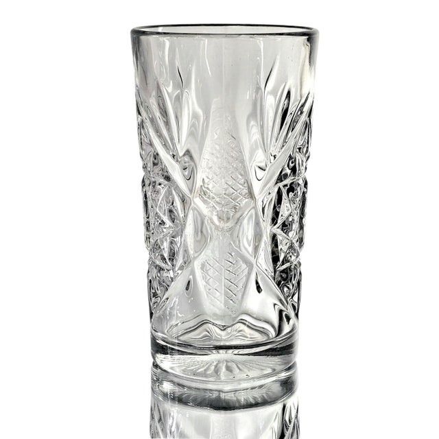 Libbey Glass Hobstar Highball Iced Tea Water Tumblers Set of 6 16 Oz ...