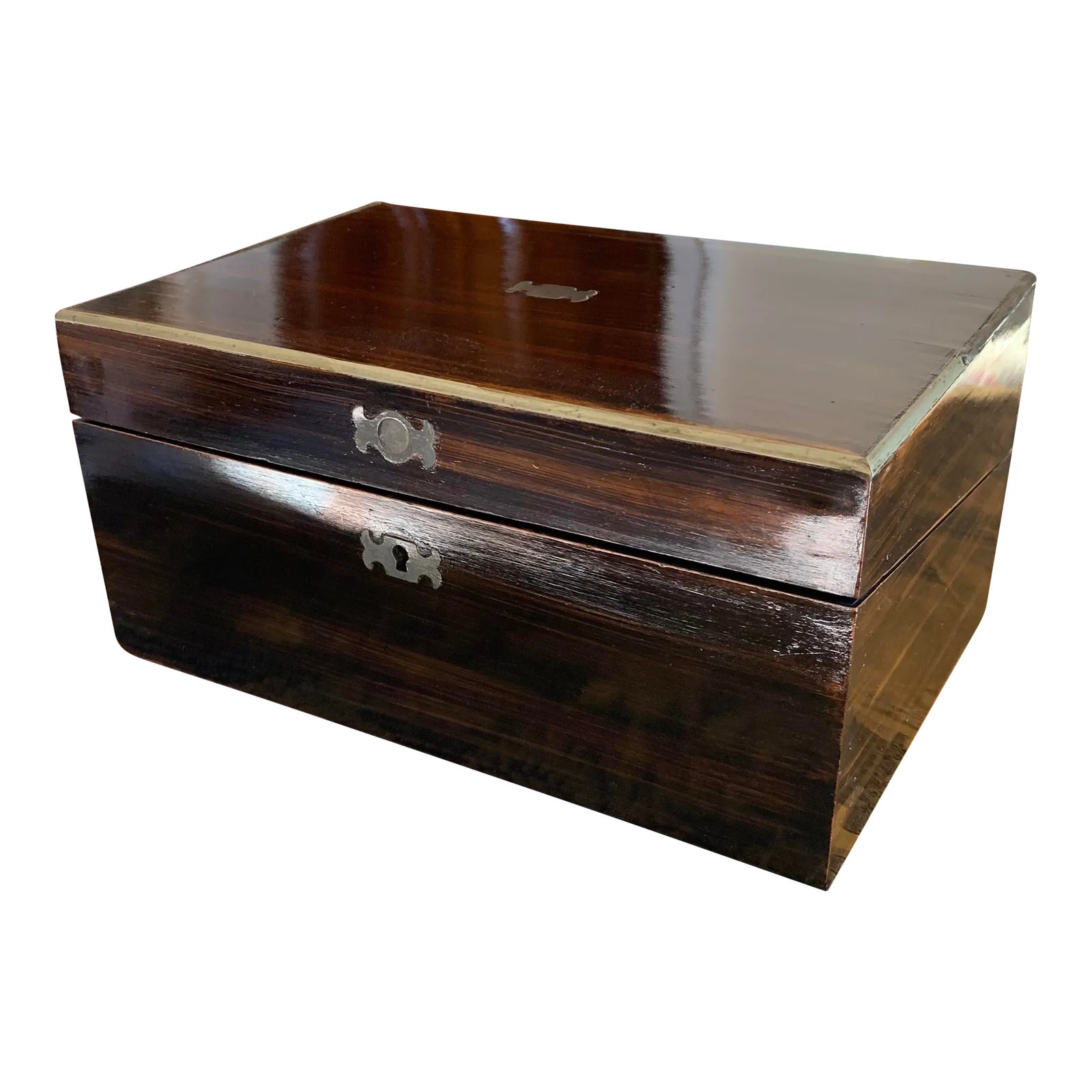 American Faux Wood Grained Lap Desk Box, 19th Century | Chairish