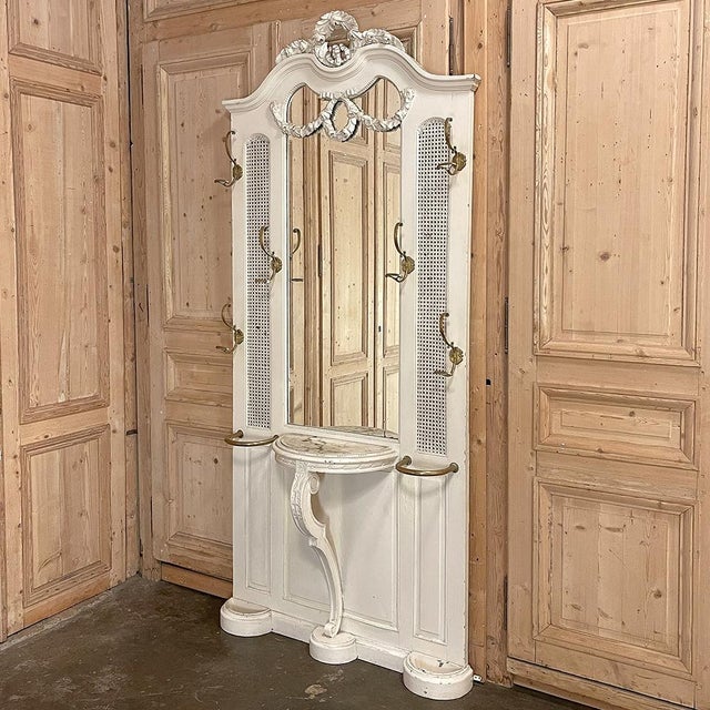 19th Century French Louis XVI Painted Hall Tree | Chairish