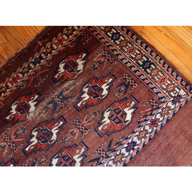 1880s Handmade Antique Turkmen Yomud Rug | Chairish
