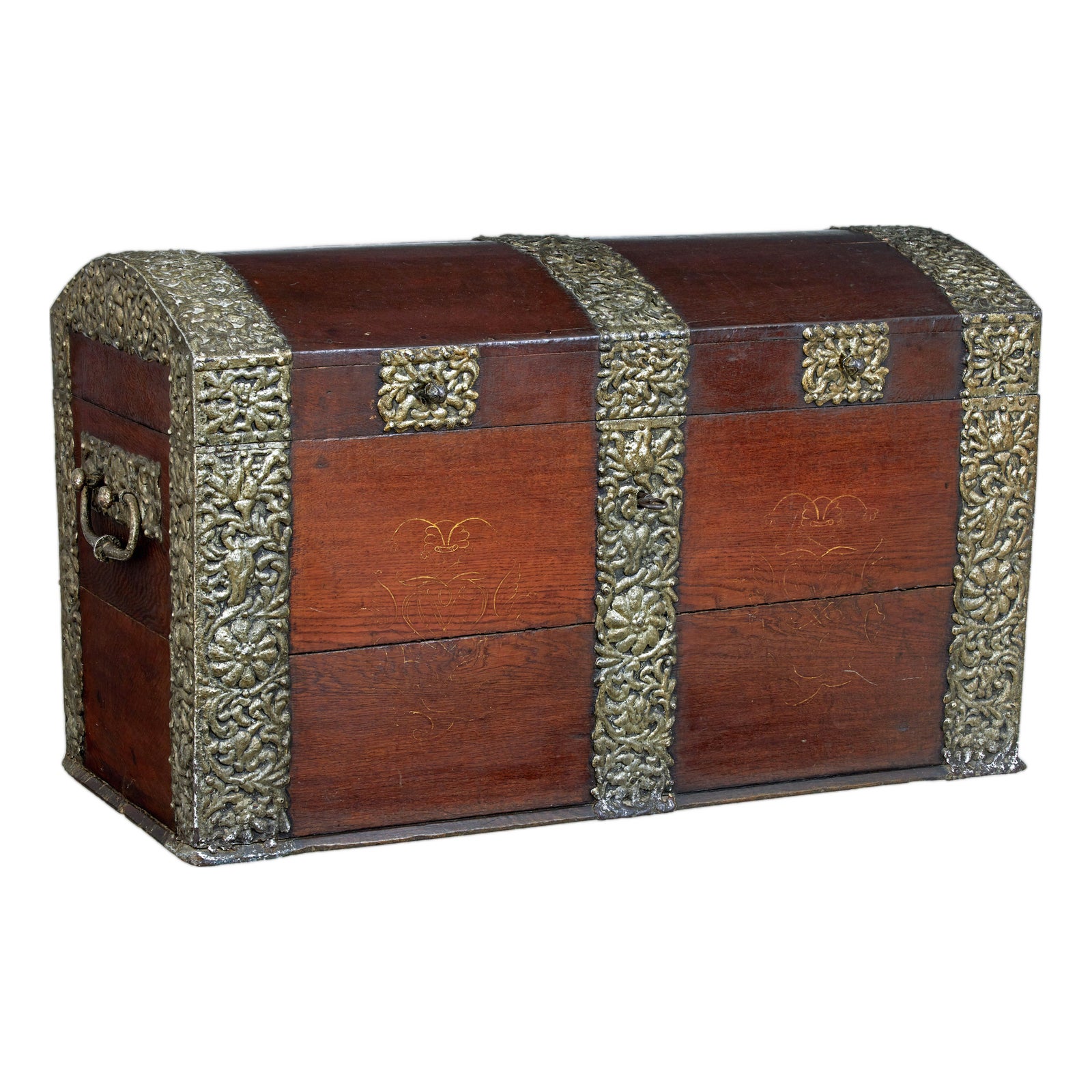 18th Century Danish Oak Dome Top Coffer, 1790s | Chairish