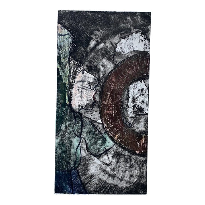 1977 Sue Cohen Too Big D Ring Modern Etching | Chairish