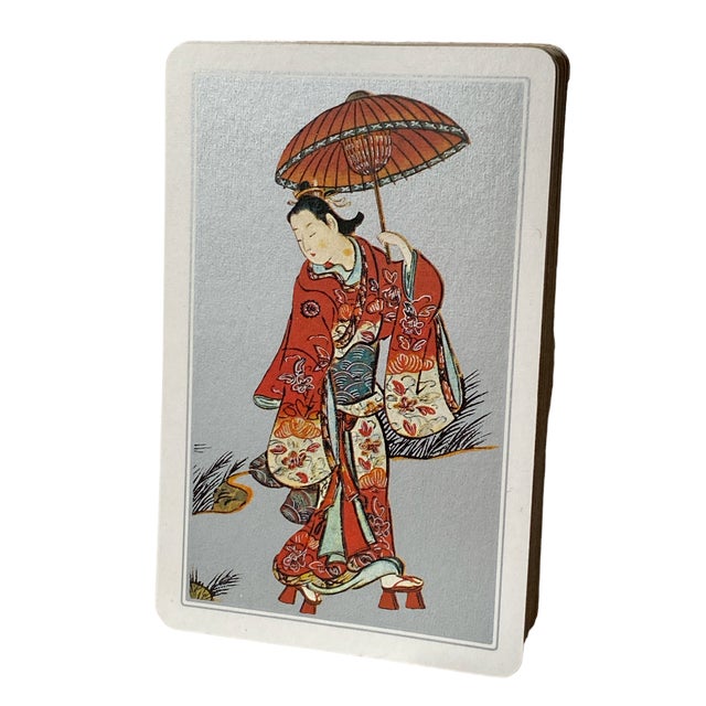 Vintage 1970s Geisha Themed Chinoiserie Playing Cards Double Deck in ...