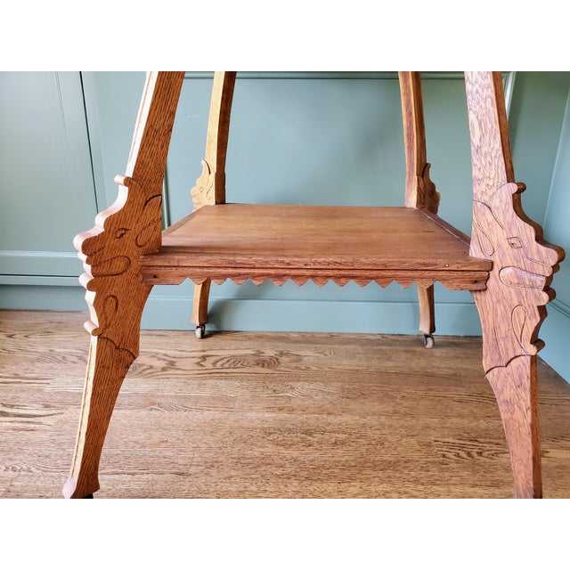 Unique Antique Two-Tier Parlor Game Table | Chairish
