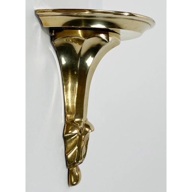 Vintage Brass Wall Shelf | Chairish