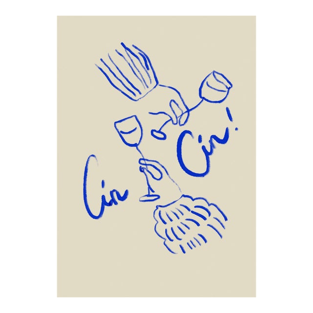 Contemporary Naive Lines Giclee Print | Chairish