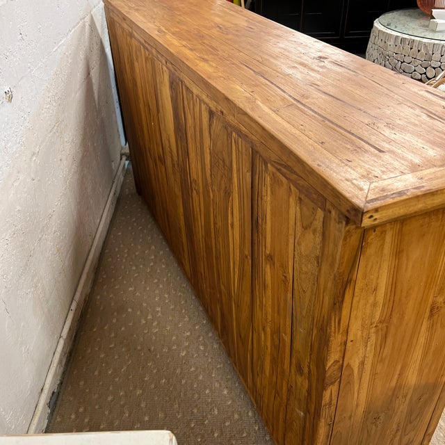 Balinese Hand Carved Natural Sideboard | Chairish