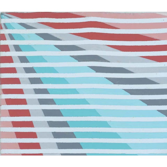 Large Gabe Silverman 1980s Abstract Op Art Painting | Chairish