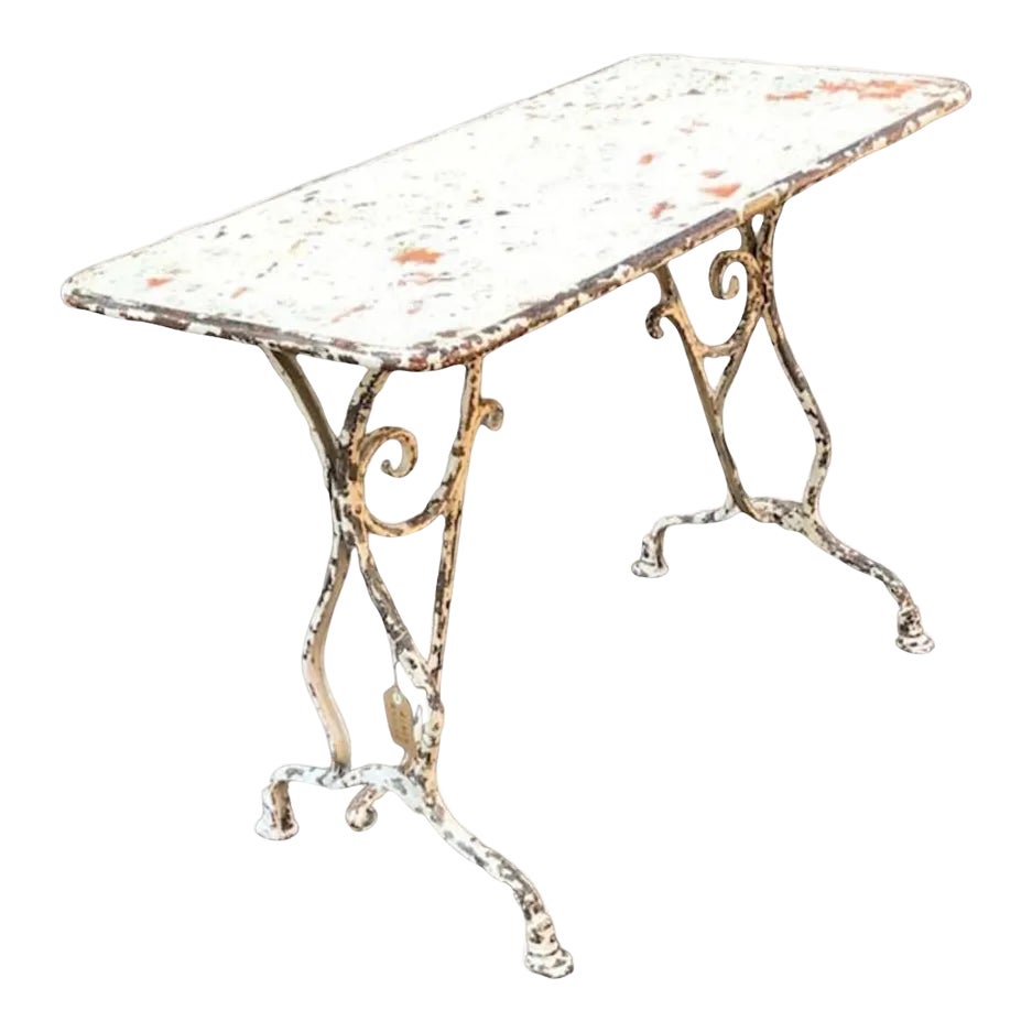 19th Century Arras French Iron Table With Horse Hoof Feet | Chairish