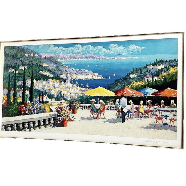 Signed and Numbered Lithograph, 'Cote D'azur' by Kerry Hallam | Chairish