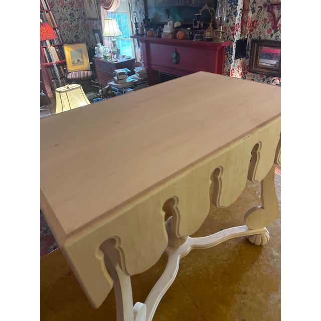Scalloped Duchess of Windsor Gothic Jansen Style Hall or Tea Table ...