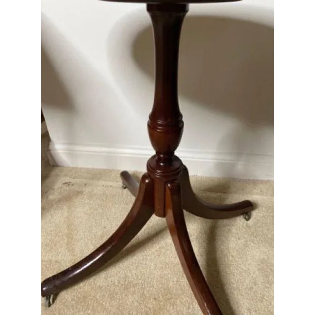 Late 20th Century Bombay Company Accent Table With Light Inlay on Wheels Chairish