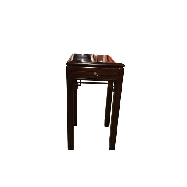 Bombay Company 1990s Vintage Accent Table Mahogany With Pull Out Shelf ...