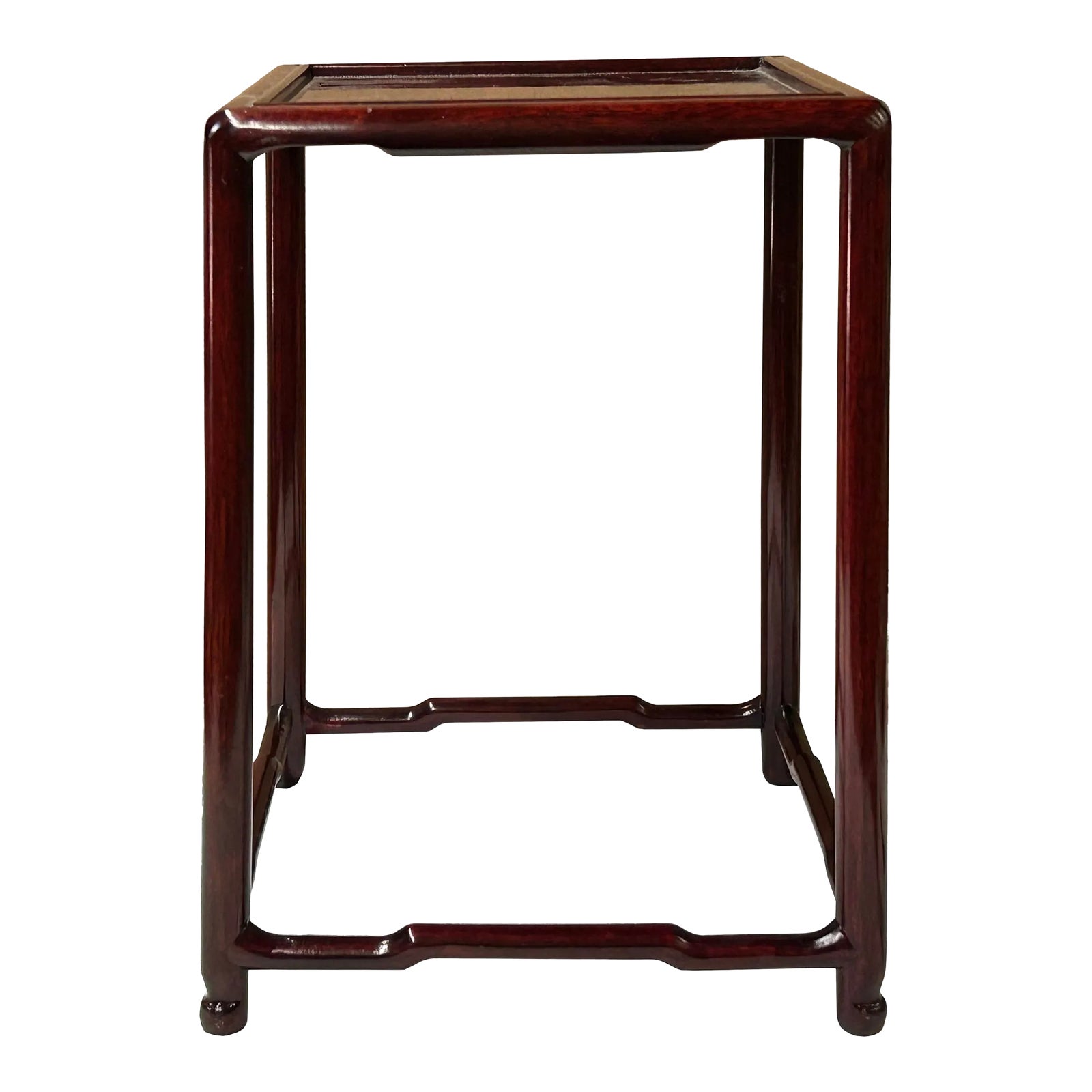 5.25" Reddish Brown Square Slim Legs Tall Wood Display Stand Easel ...