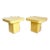 Postmodern Yellow Laminate Mushroom Side Tables | Chairish