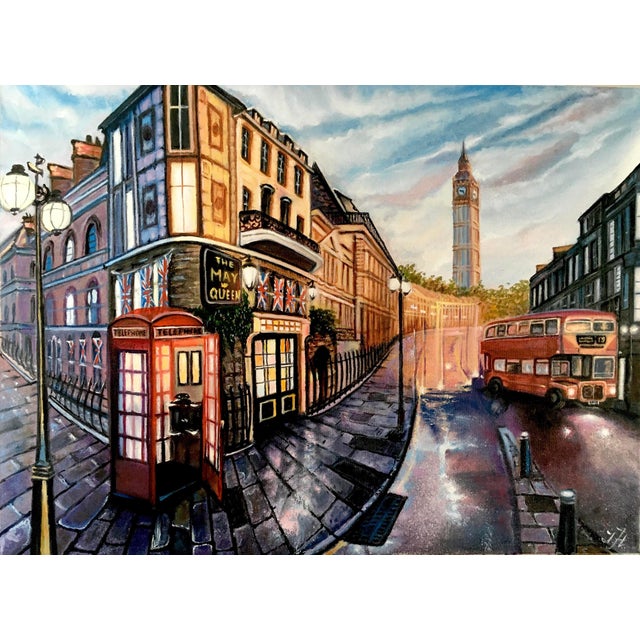 "Magic London Street" Contemporary Realistic Oil Painting of London ...
