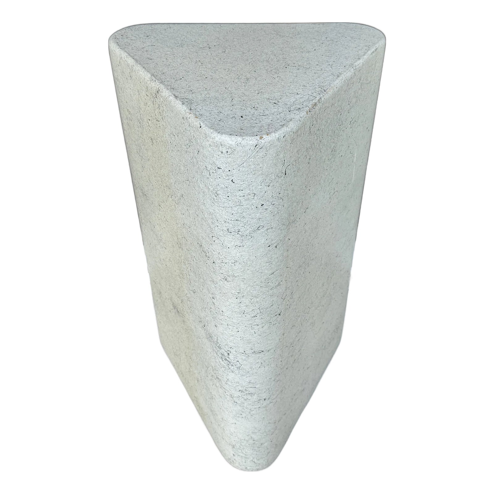 Postmodern Faux Stone Fiberglass Triangular Pedestal From 80's | Chairish