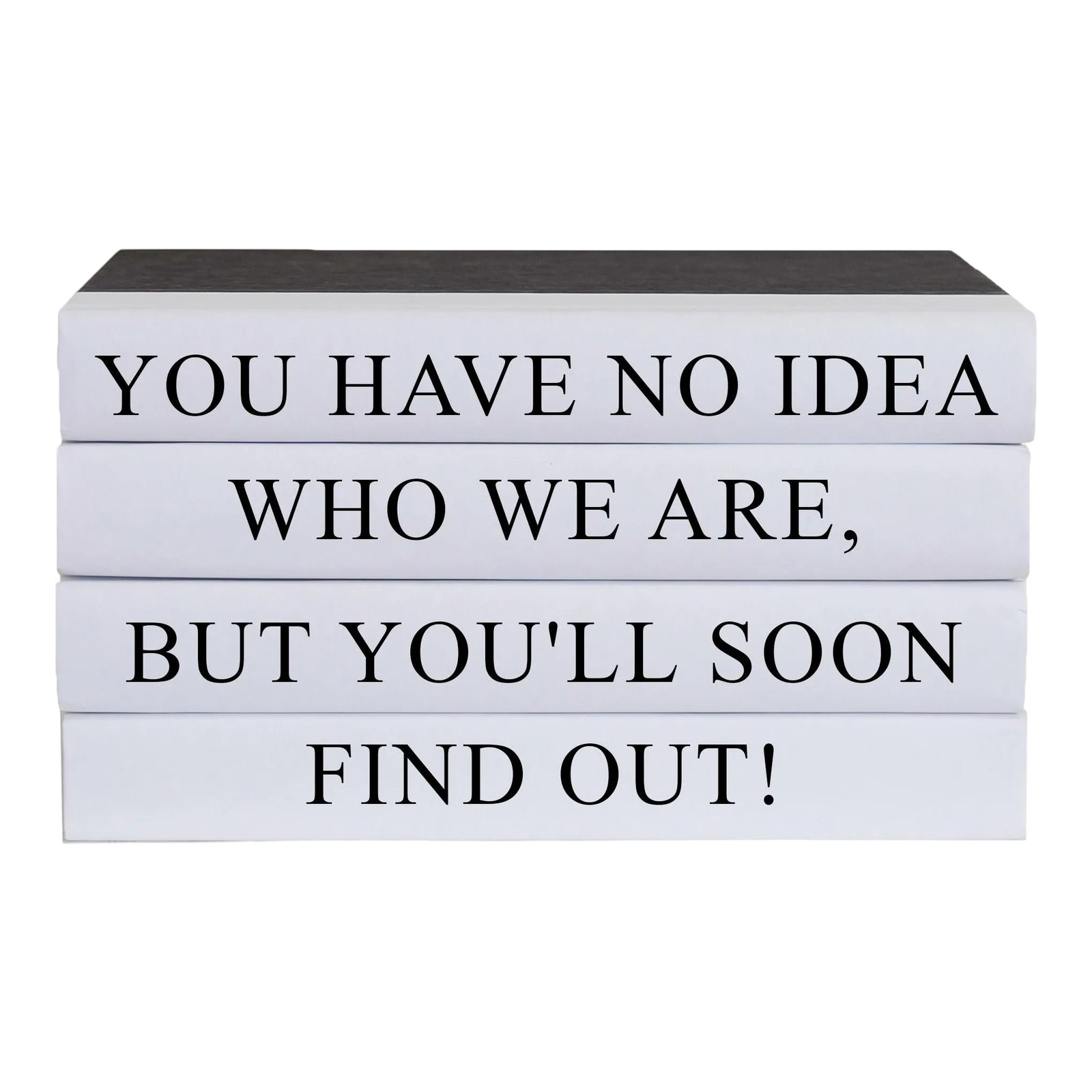 Decorative Books - Quote Book Stack - "Find Out" | Chairish