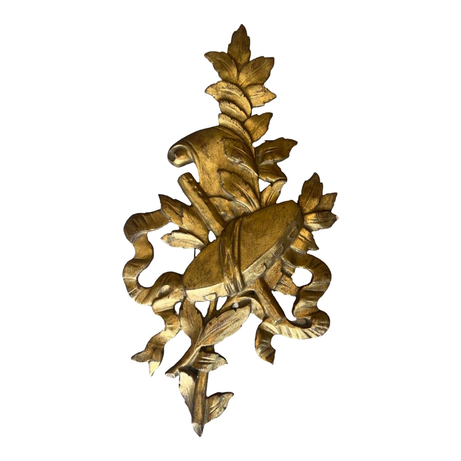 Vintage Italian Decorative Piece of Gift Wood With Musical Instruments ...