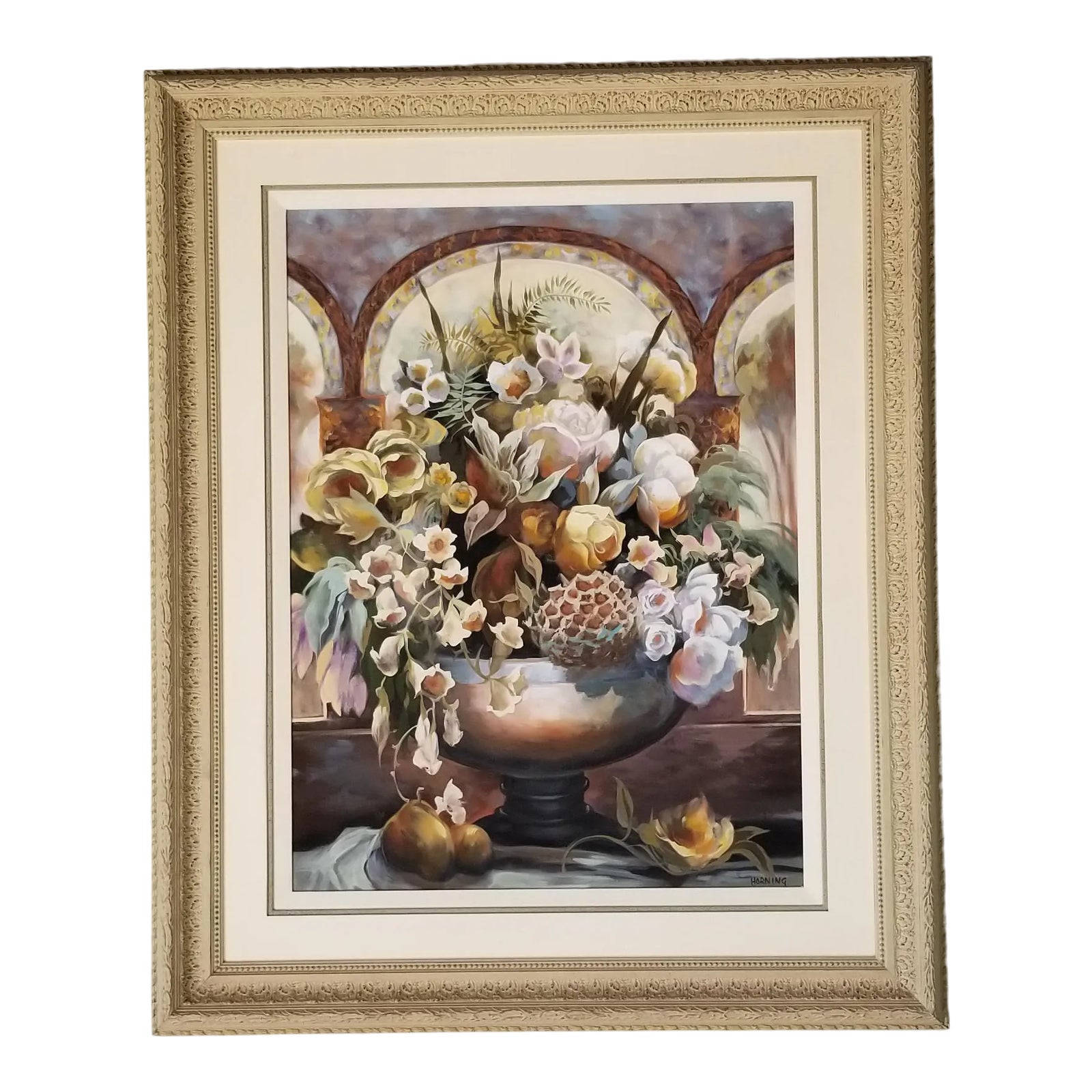 1980s "Sentiment" Elizabeth Horning Still Life Oil Painting, Framed ...