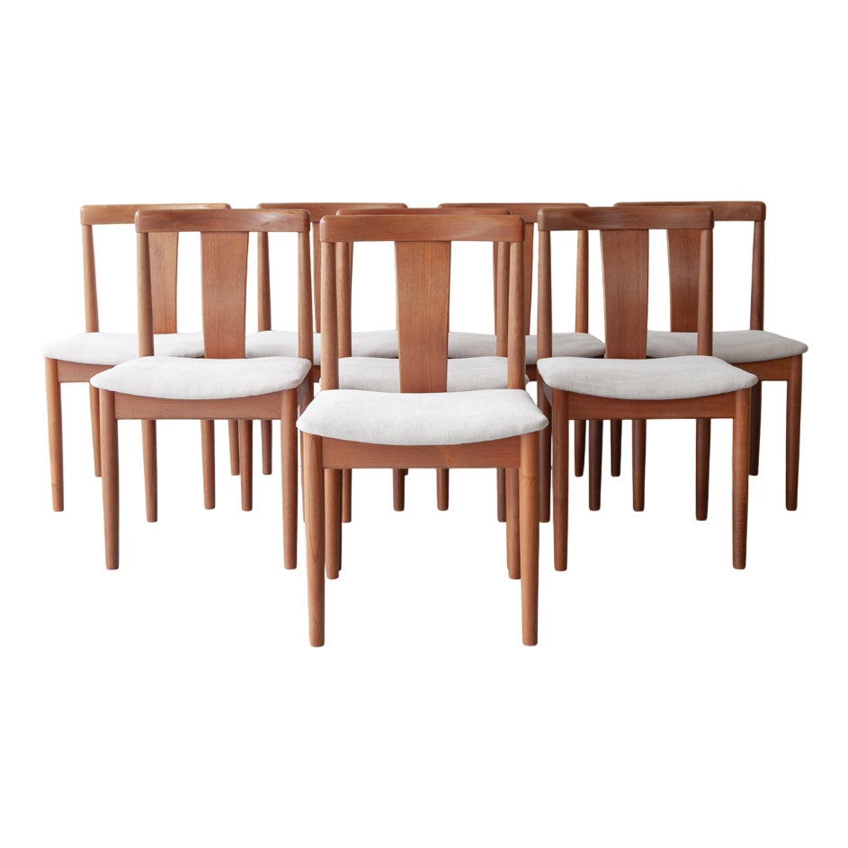 Vintage Teak Dining Chairs from Vamdrup Stolefabrik, 1960s, Set of 8 ...