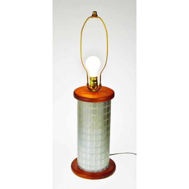 Gold Bond Stamps Roller Table Lamp | Chairish