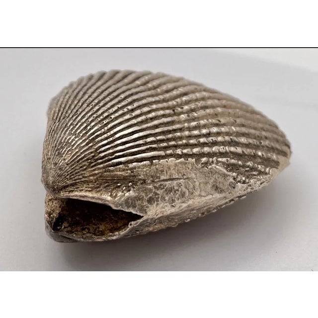 1950s Italian Silver-Tone Metal Scallop Shell Figurine | Chairish