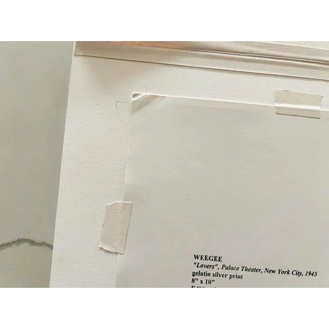 Black & White Silver Print by Weegee-"Lovers, Palace Theatre, n.y City ...