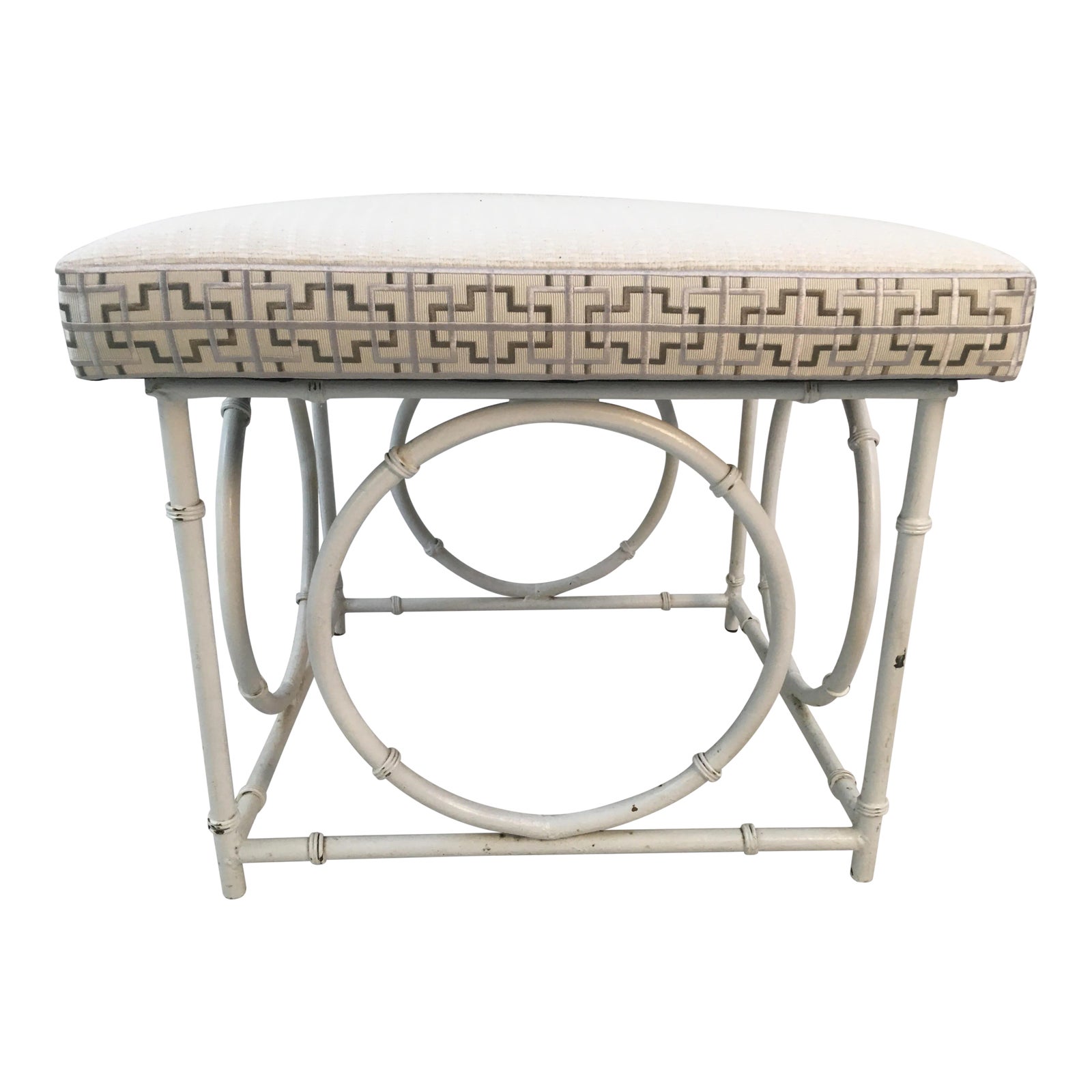 Custom Designed Vintage Ottoman | Chairish