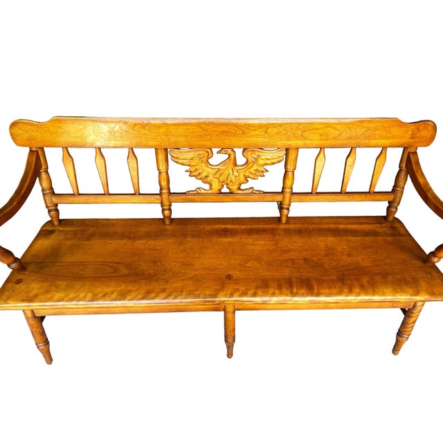 Mid 20th Century Vintage, Cushman Colonial, Solid Maple, Deacon's Bench ...