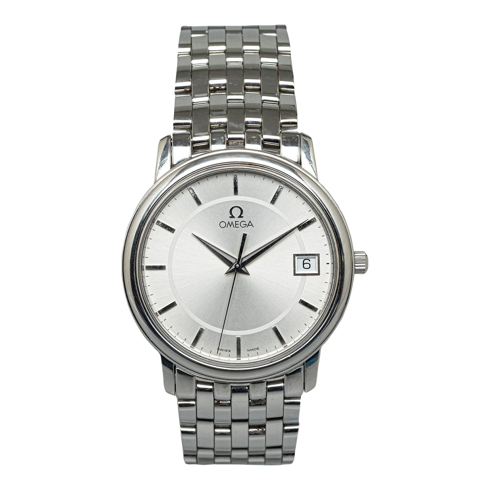 Omega Quartz Stainless Steel De Ville Prestige Watch | Chairish