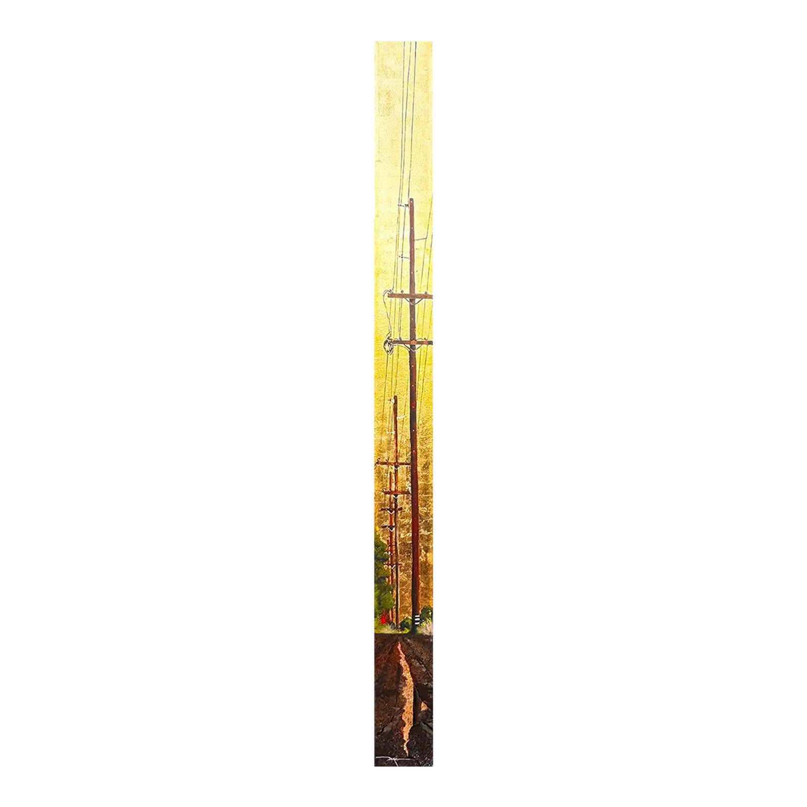 Duke Windsor Impressionistic Cityscape Acrylic Painting, "Alley Totem ...