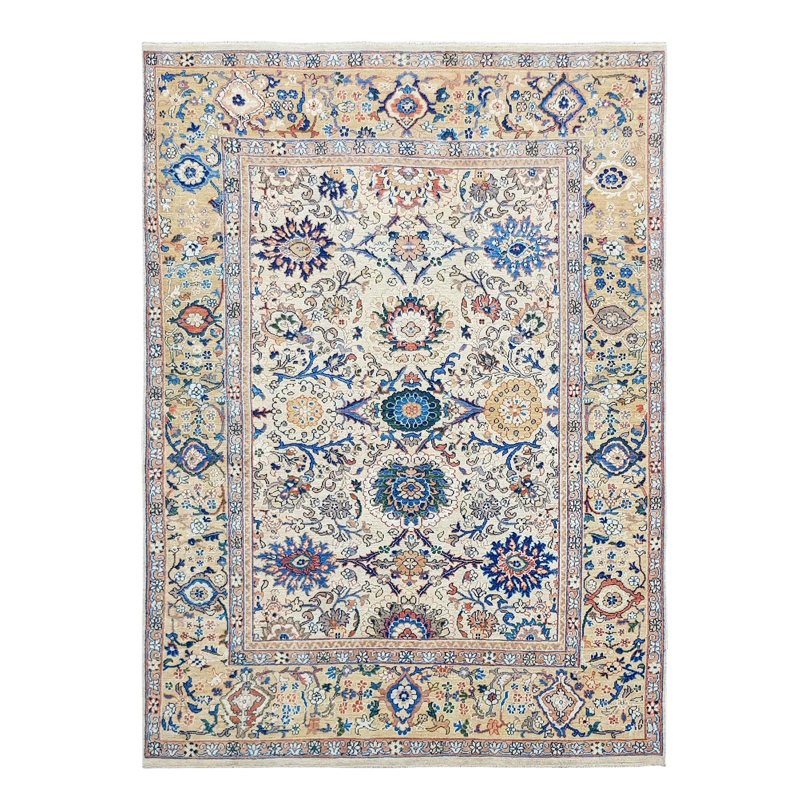 Hand Knotted Sultan Abad Design Wool Rug. 7'8" X 10'7" | Chairish