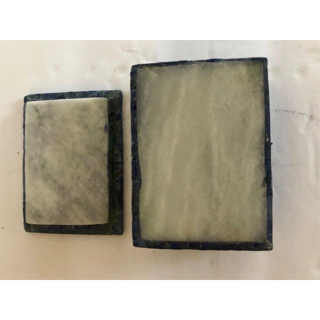 Afghan Traditional Lapis Lazulli Stone Trinket Box With Lid | Chairish