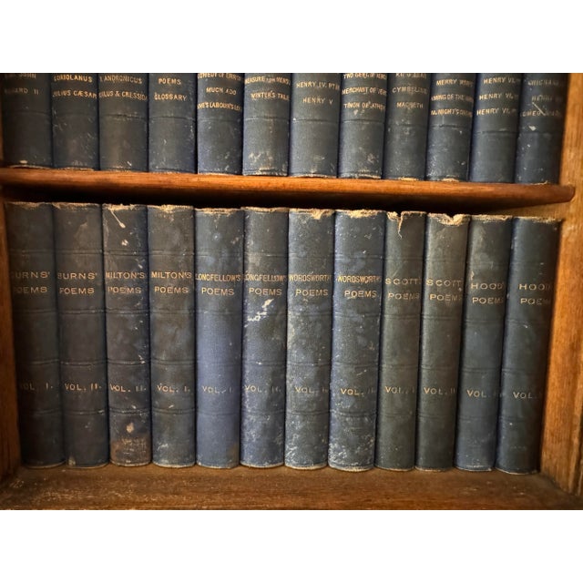 Antique Late 19th Century Library of the Poets Book Set - 24 Pieces ...