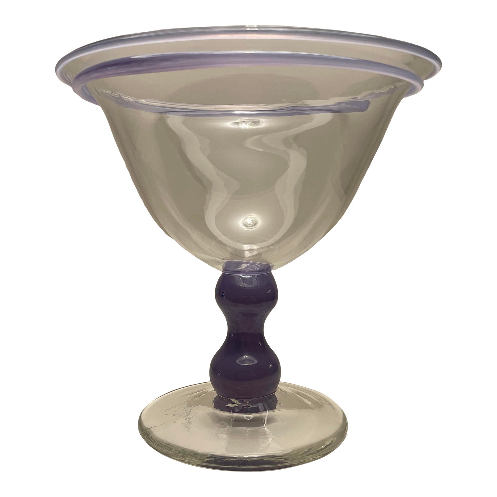 1990s Art Glass Compote by Arien | Chairish