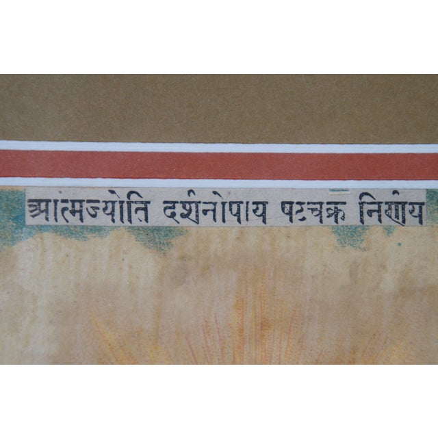 Antique Indian Kundalini Hindu Sanskrit Chakras Anatomical Triptych ...