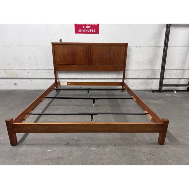 California King Stickley Furniture Cherry Wood Bed Frame | Chairish