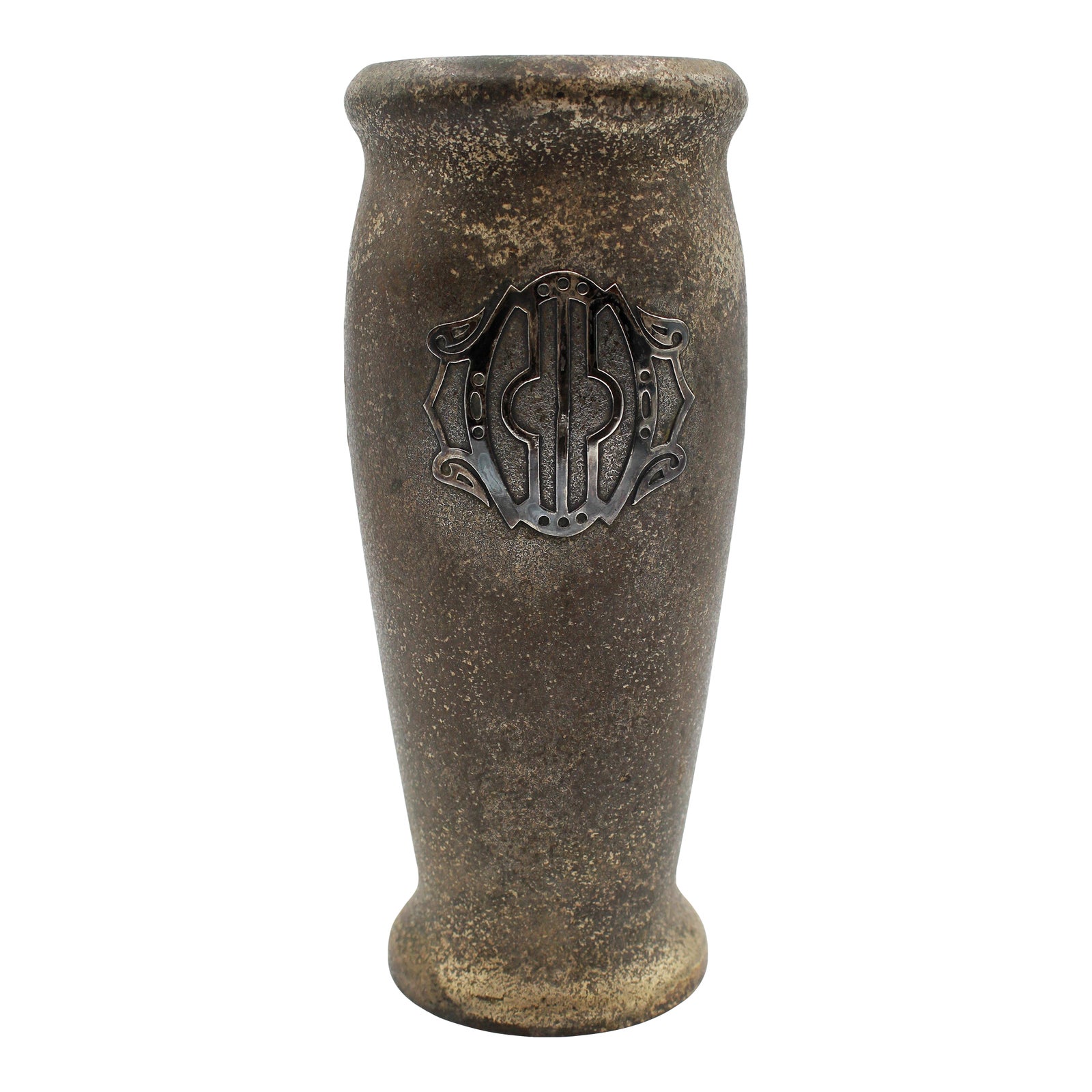 Silver Decorated Bronze Vase by SilverCrest Circa 1930 | Chairish