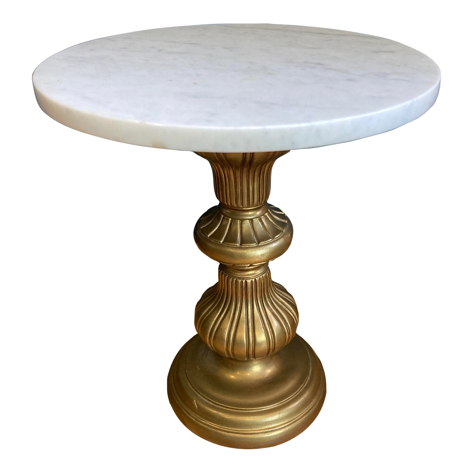 Mid 20th Century Vintage Italian Marble Small Table or Plant Stand With ...