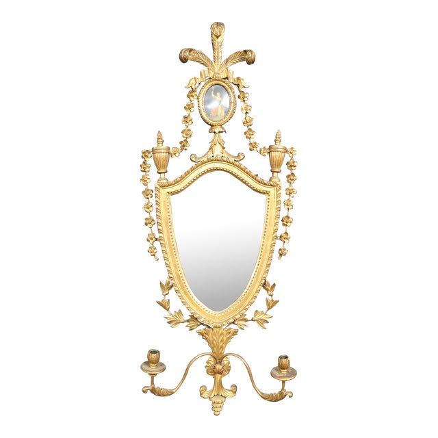 French Victorian Giltwood & Barbola Mirror | Chairish