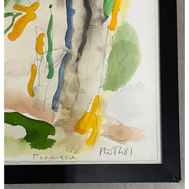 Jack Roth "Firenzie" Original Abstract Watercolor C.1981 | Chairish