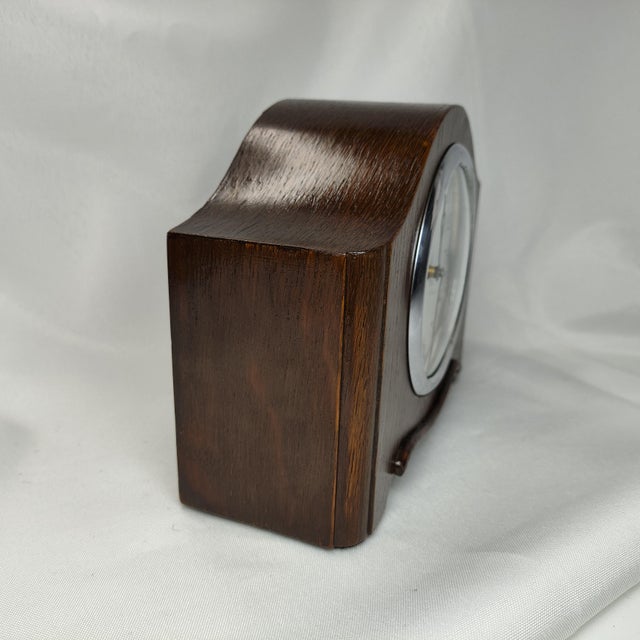 20th Century German Desk Mantle Table Cabinet Windup Clock | Chairish